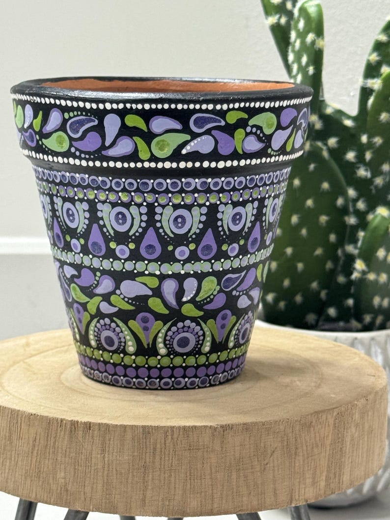 Hand Painted Flower Pots - Etsy