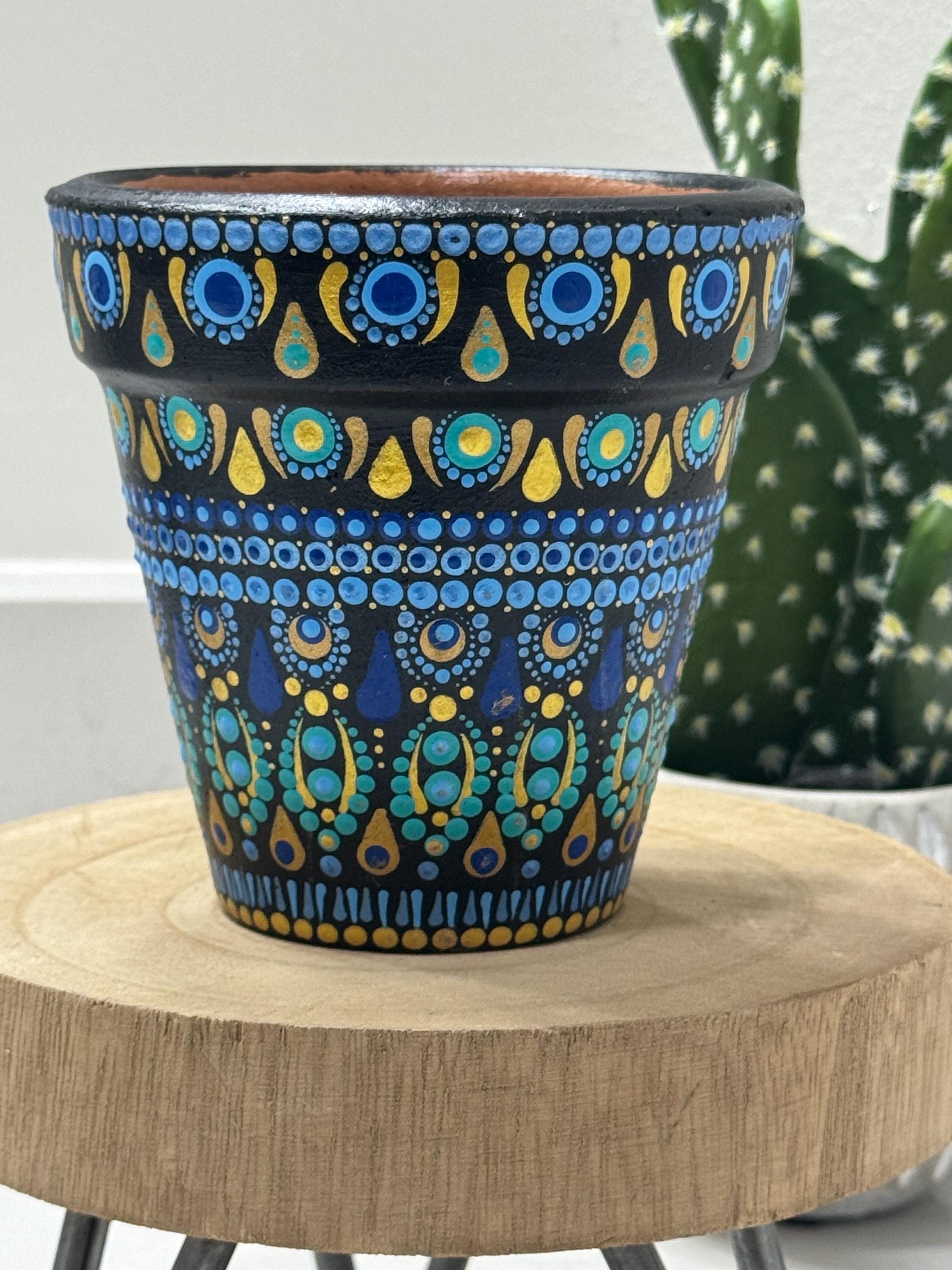 Hand Painted Flower Pots - Etsy
