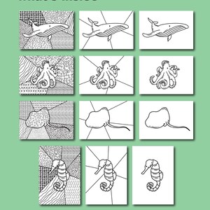 Sea Animal Pop Art Coloring Pages | Fun Coloring Pages | for Kids and ...