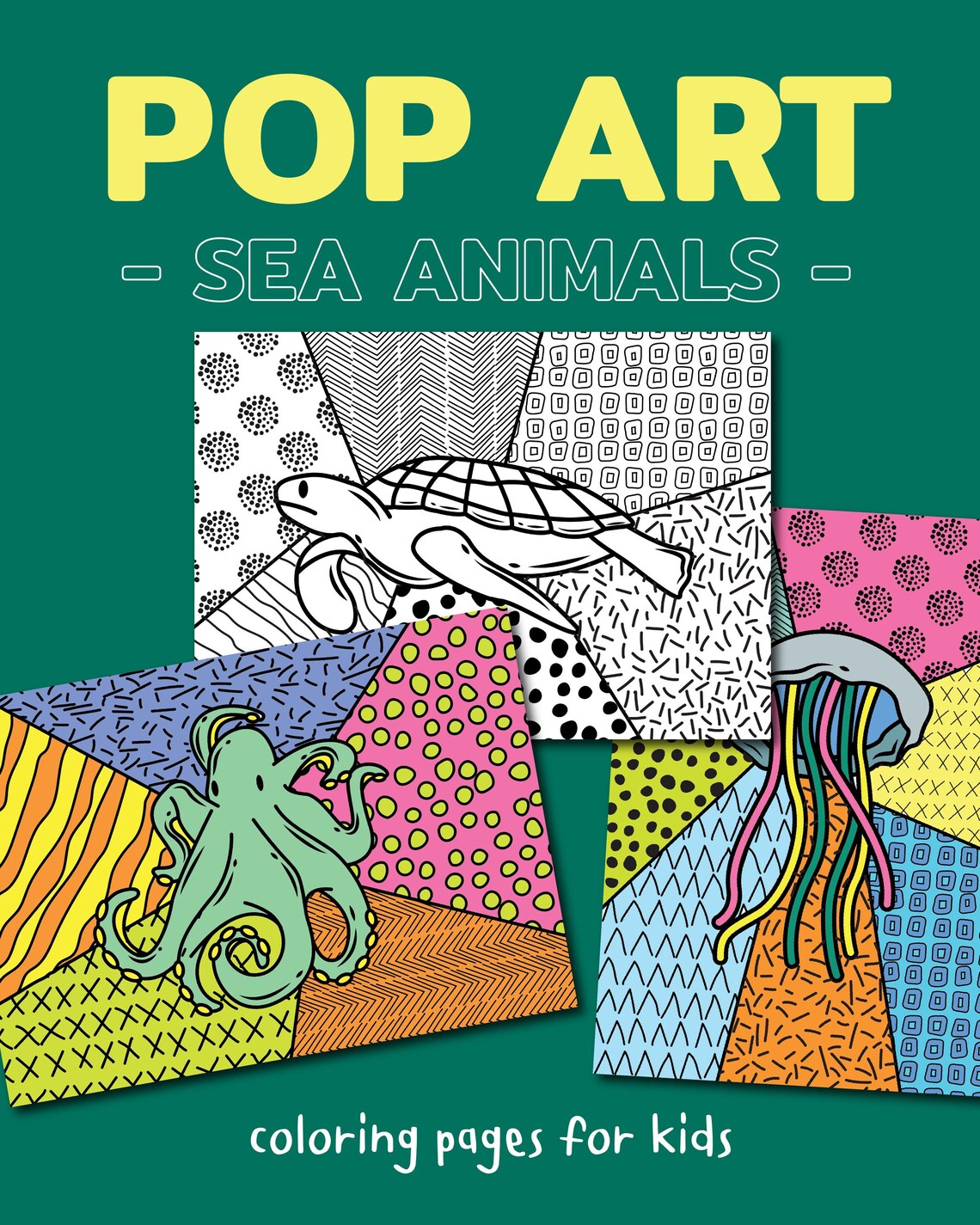 Sea Animal Pop Art Coloring Pages | Fun Coloring Pages | for Kids and ...
