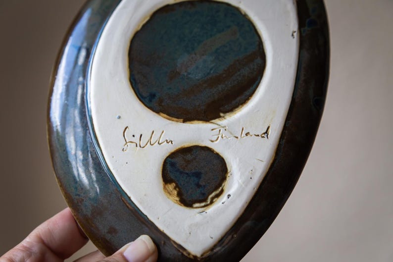 Vintage Finnish Studio Pottery Plate | Hand-thrown Nordic Ceramic Dish ...