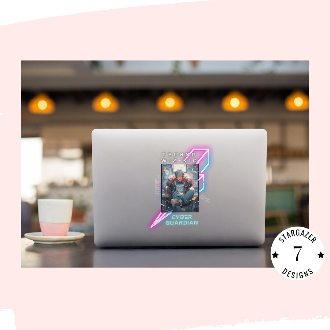 Stylish Techno Wiz Kid Anime Gamer Kiss Cut Stickers for Every Tech Wiz ...