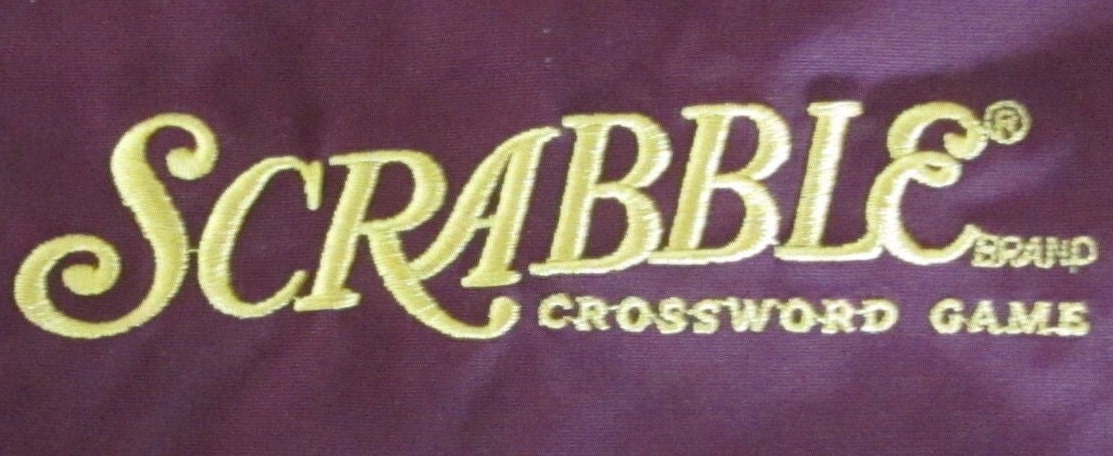 A Collection Maroon/dark Red Scrabble Tiles With White Letters 75 Wood ...