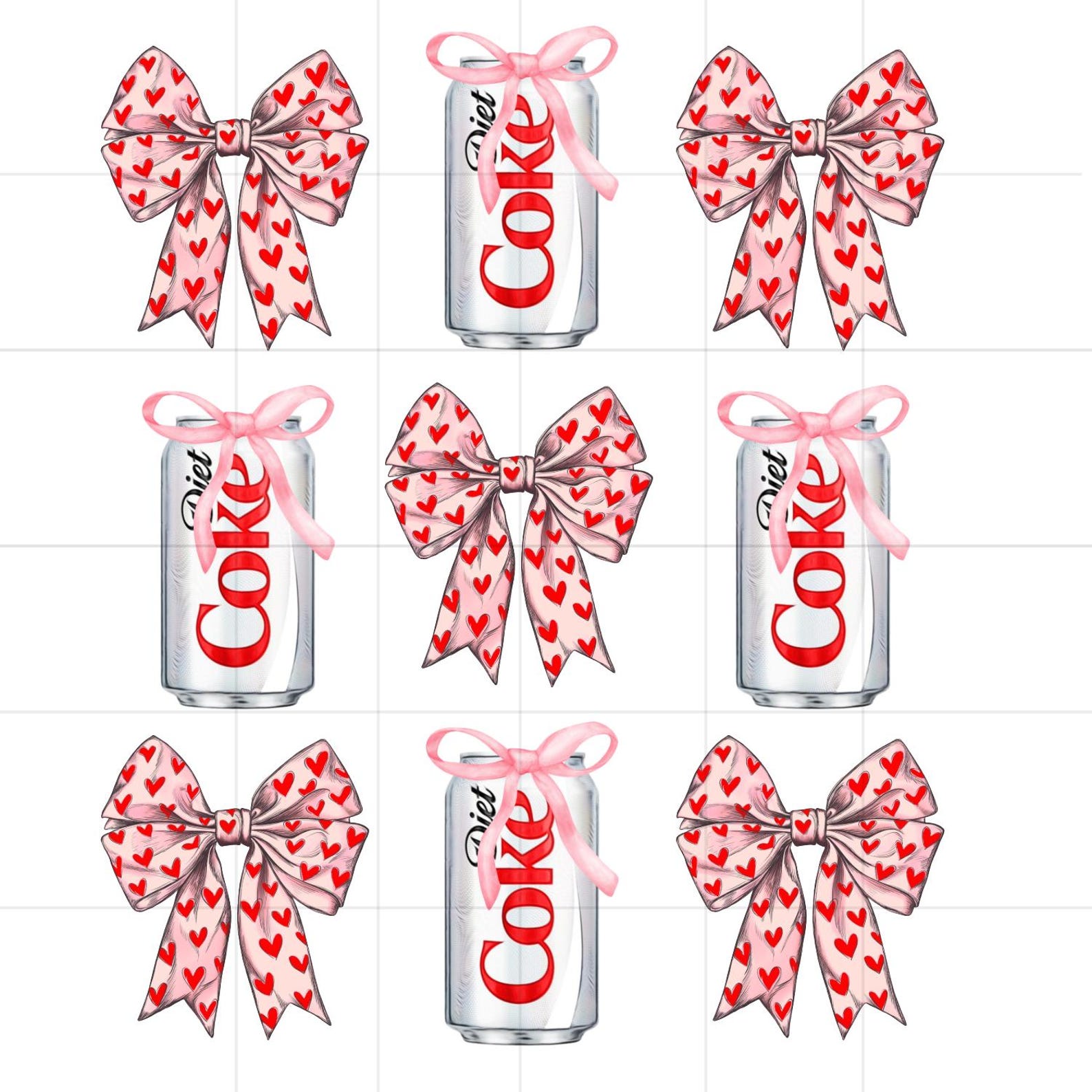 Diet Coke Pink Bow Coquette Png, Cute Pink Soda Drink Png, Aesthetic ...