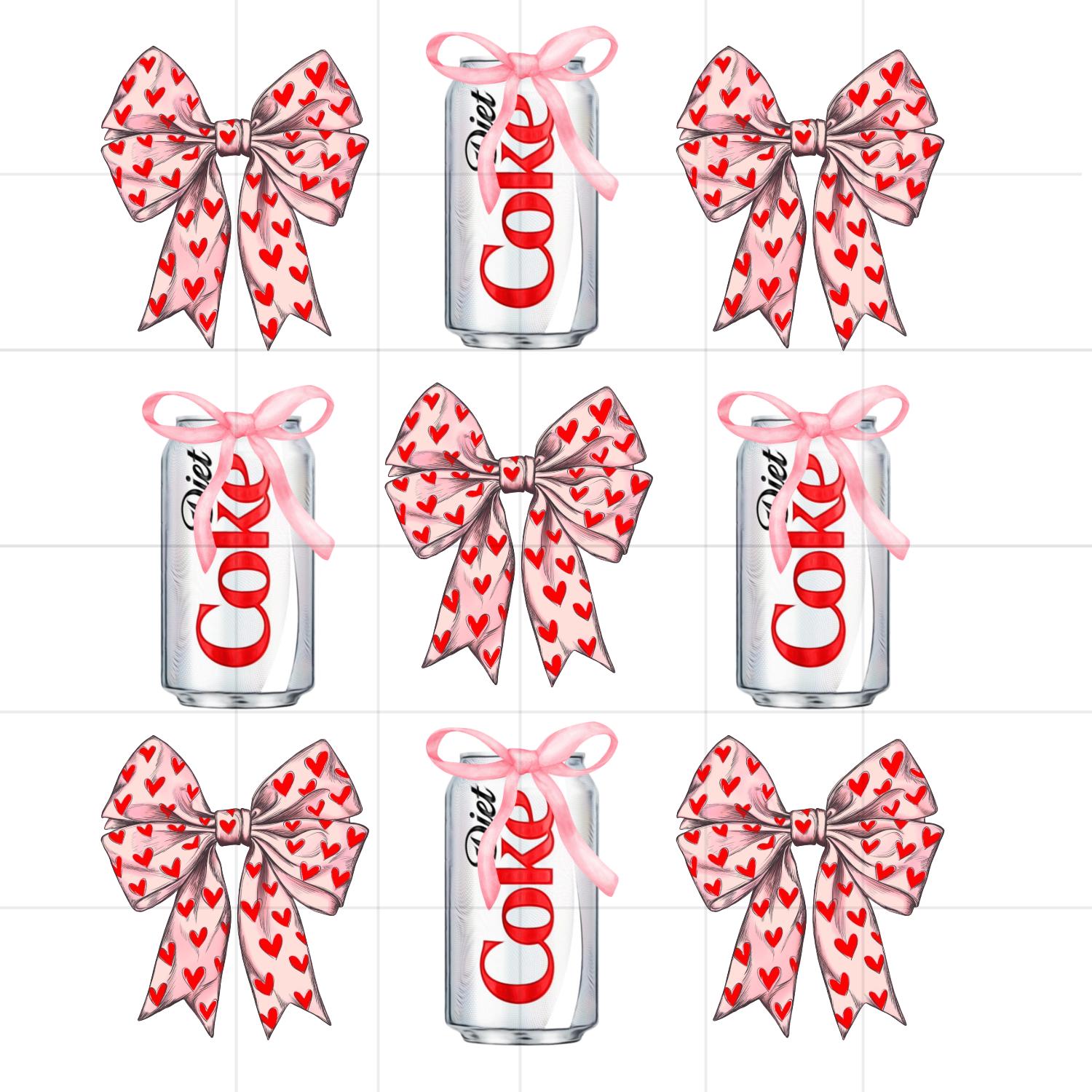 Diet Coke Pink Bow Coquette Png, Cute Pink Soda Drink Png, Aesthetic ...