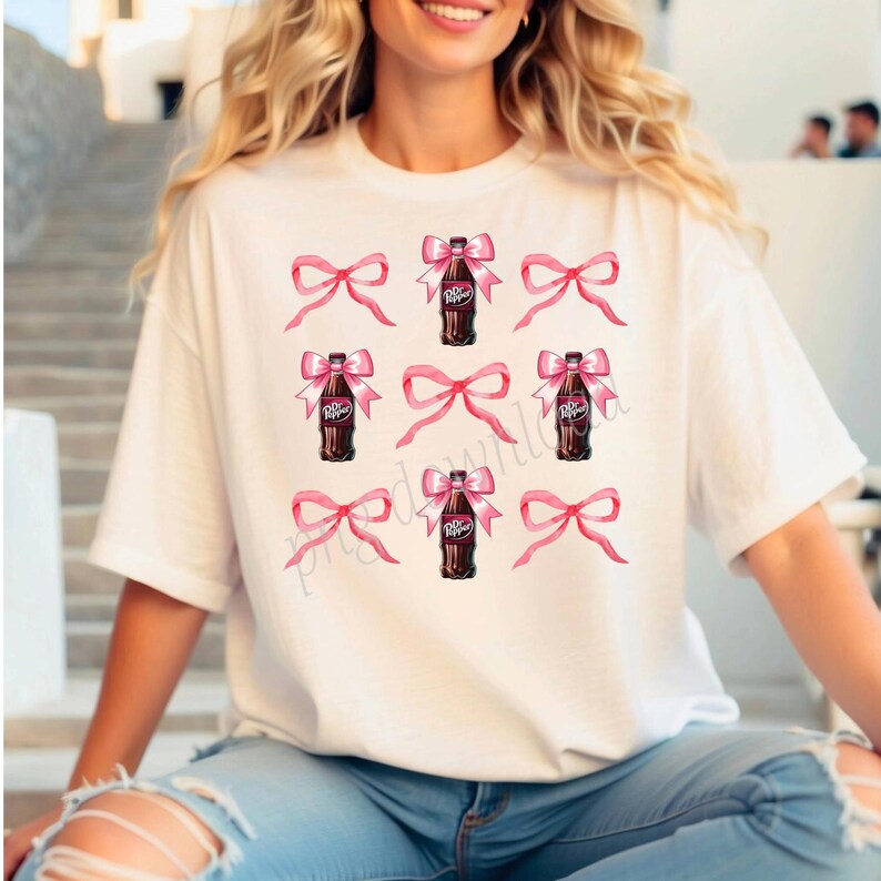 Dr Pepper Pink Bow Coquette Png, Cute Pink Soda Drink Png, Aesthetic ...