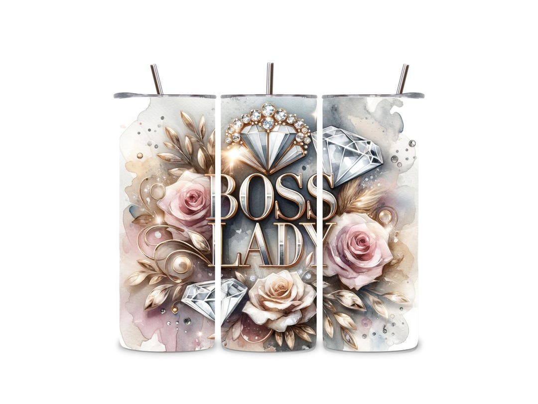 Boss Lady in Pastel Colors With Roses and Diamonds. Perfect for ...