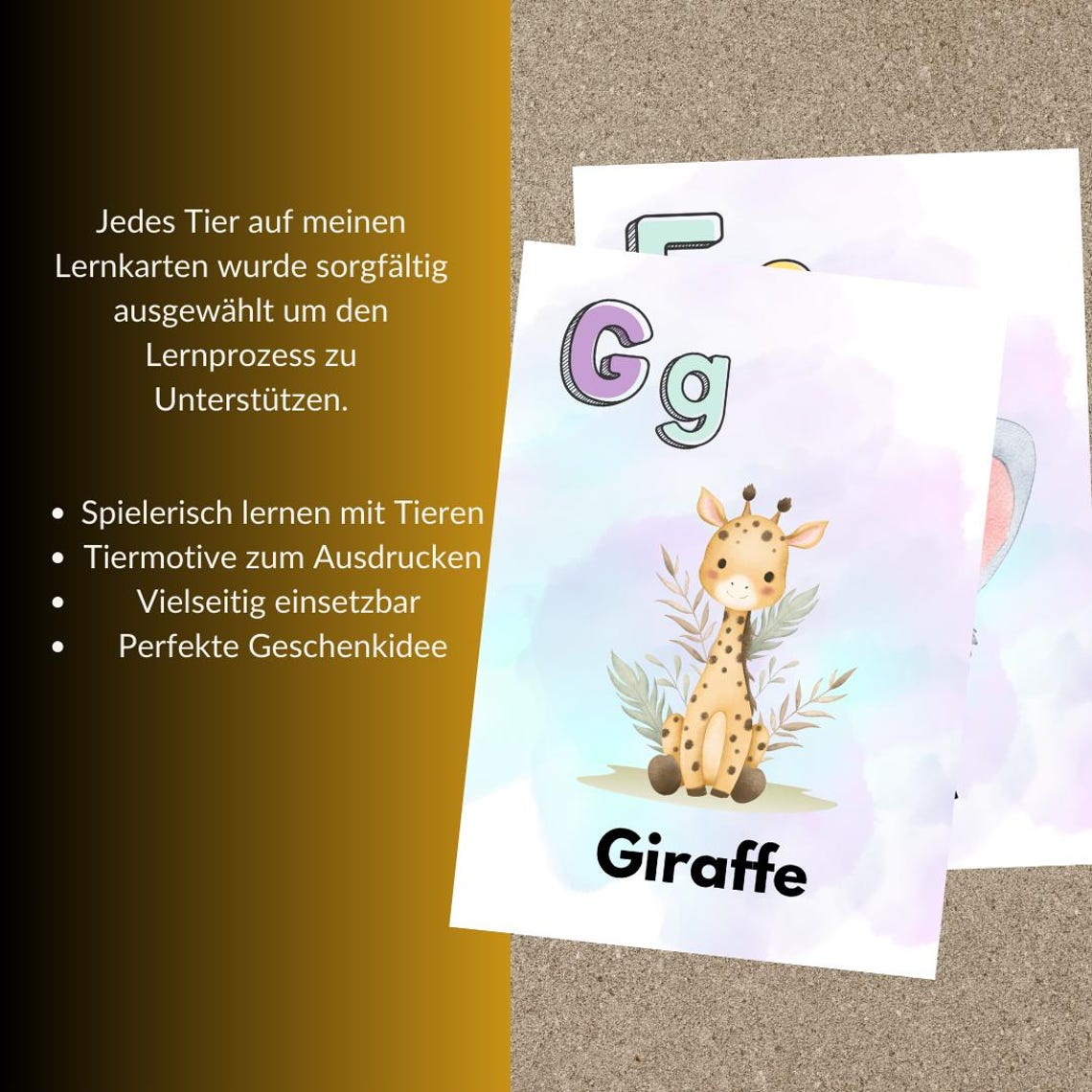 Alphabet Cards Animals | 26 Learning Cards for Children | ABC Learning ...