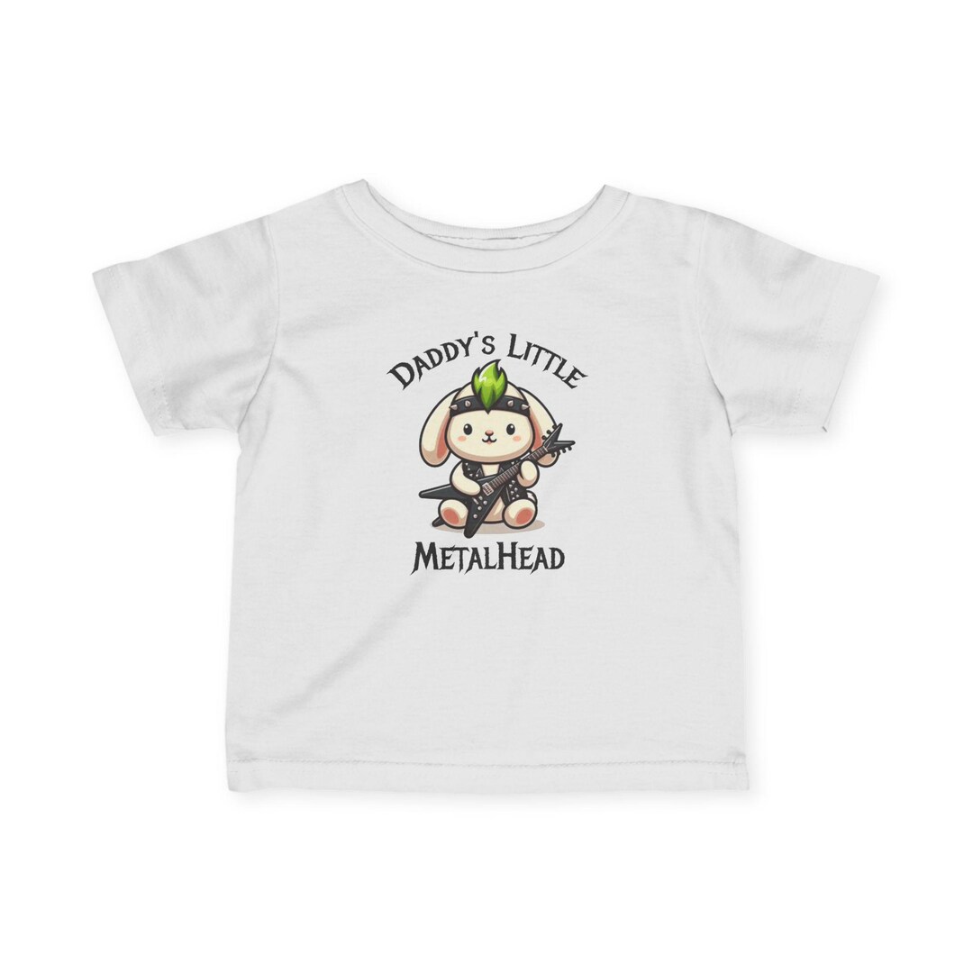 Daddy's Little Metalhead - Mohawk Bunny - Infant T-shirt - Etsy
