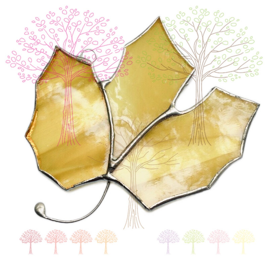 Handmade Stained Glass Maple Leaf Sun Catcher Canadian Maple Leafs ...