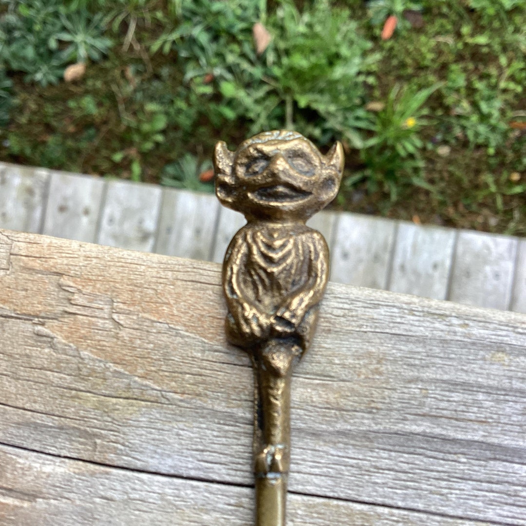 Vintage Brass Imp Herb Spoon: Gothic Kitchen Altar Decor - Etsy