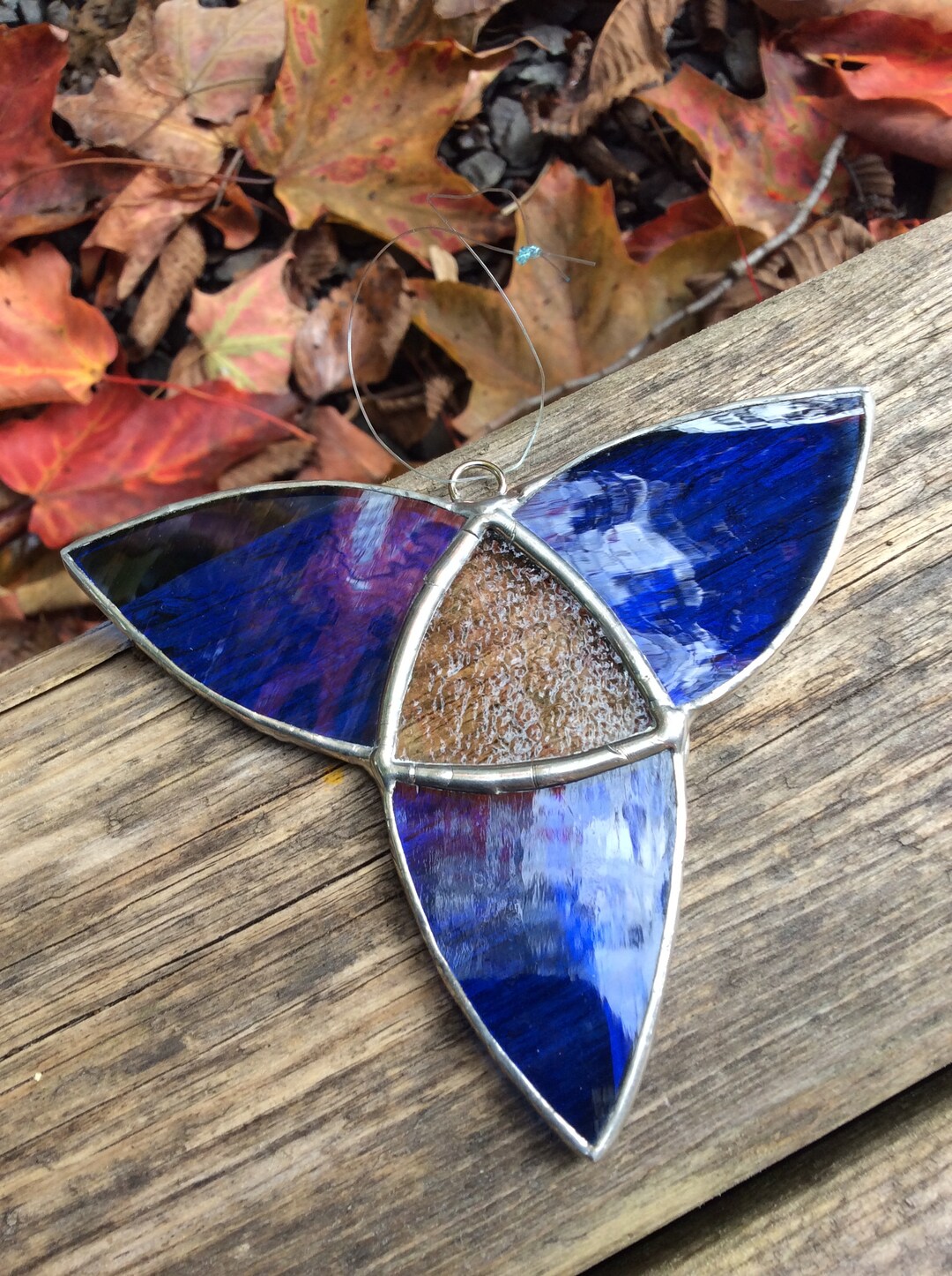 Handmade Stained Glass Celtic Knot Sun Catcher Window Tree Ornament ...