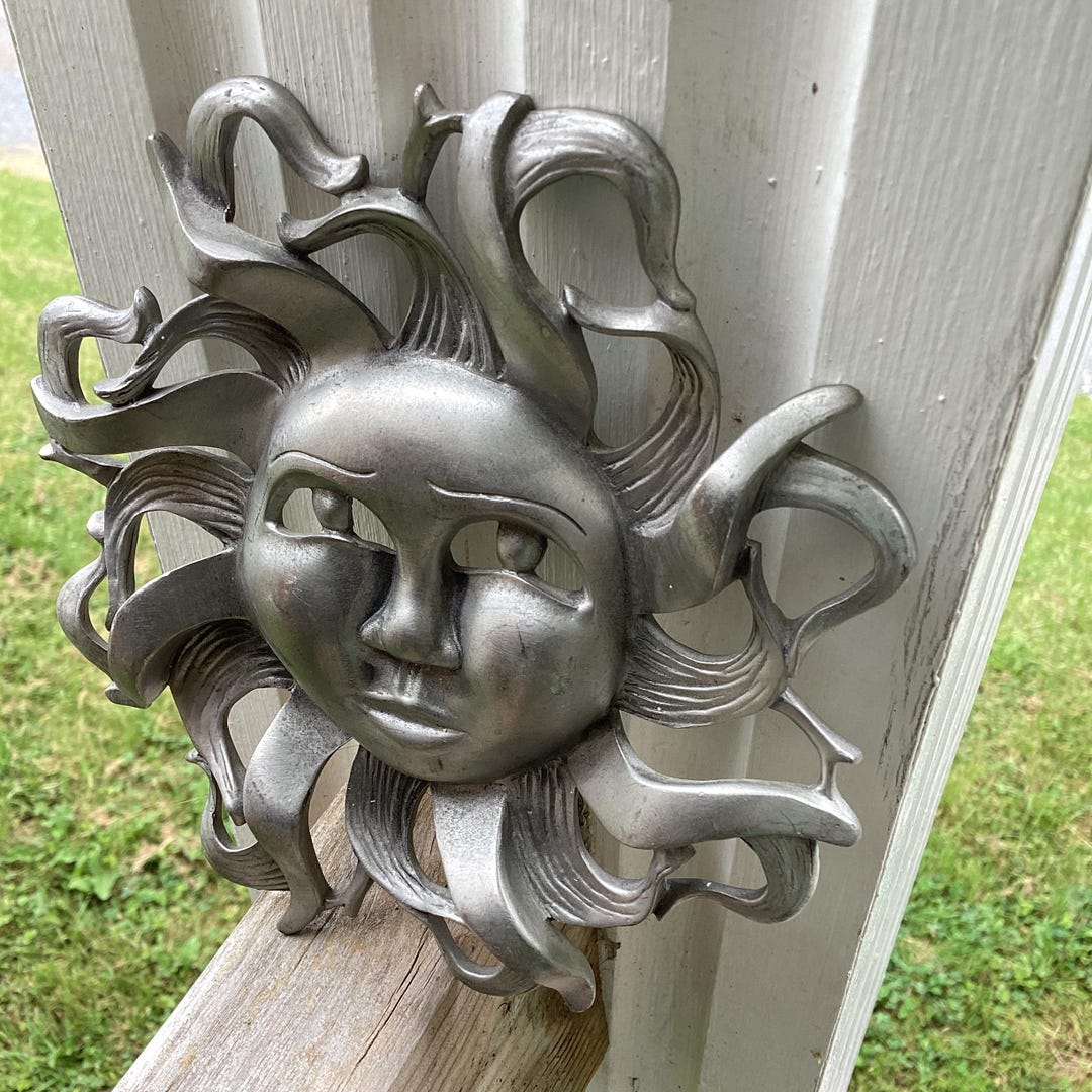 Vintage Seagull Pewter Sun Face Wall Designer Decor: Handmade in Canada ...