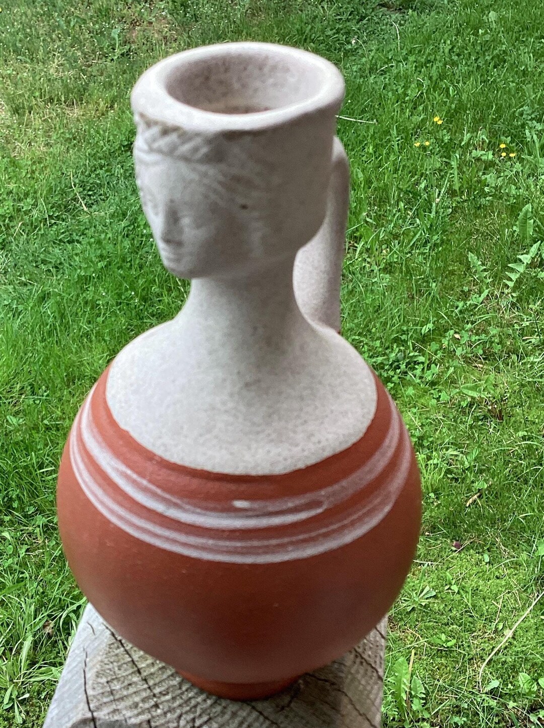 Vintage Rare Wormser Pottery Vase Terra Sigillata West German Woman ...