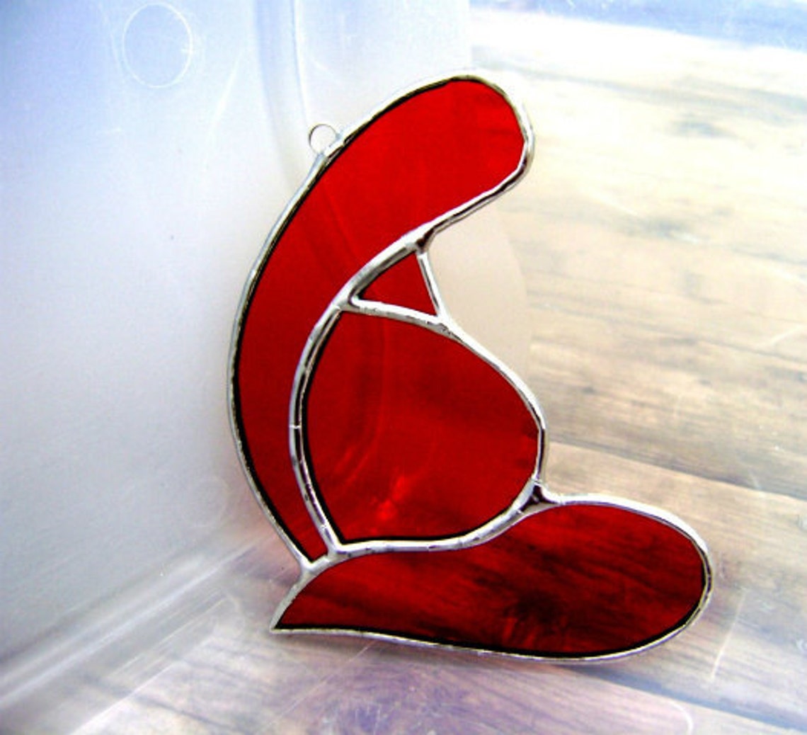 Stained Glass Goddess Art Deco Red Art Glass Goddess Birth Goddess ...