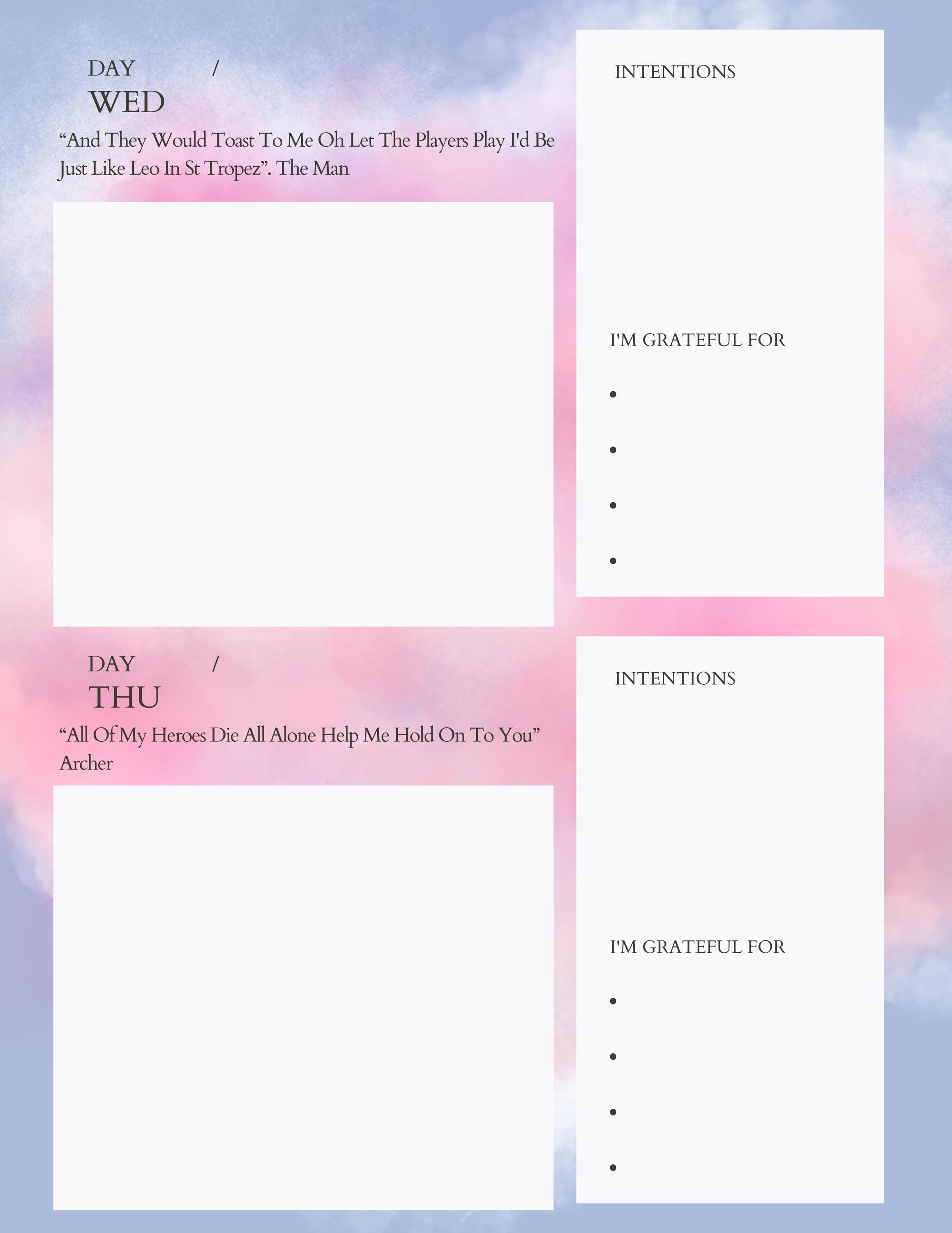 Taylor Swift-inspired Weekly Planner Printable | Swiftie Lover’s ...