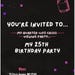 25th Birthday Party Invitation - Etsy