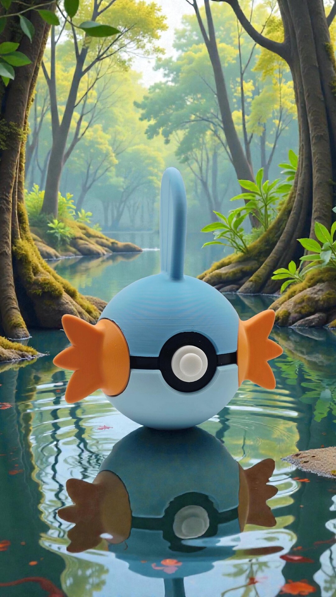 3D Printed Water Tadpole Creature Ball Display – Playful Aquatic ...