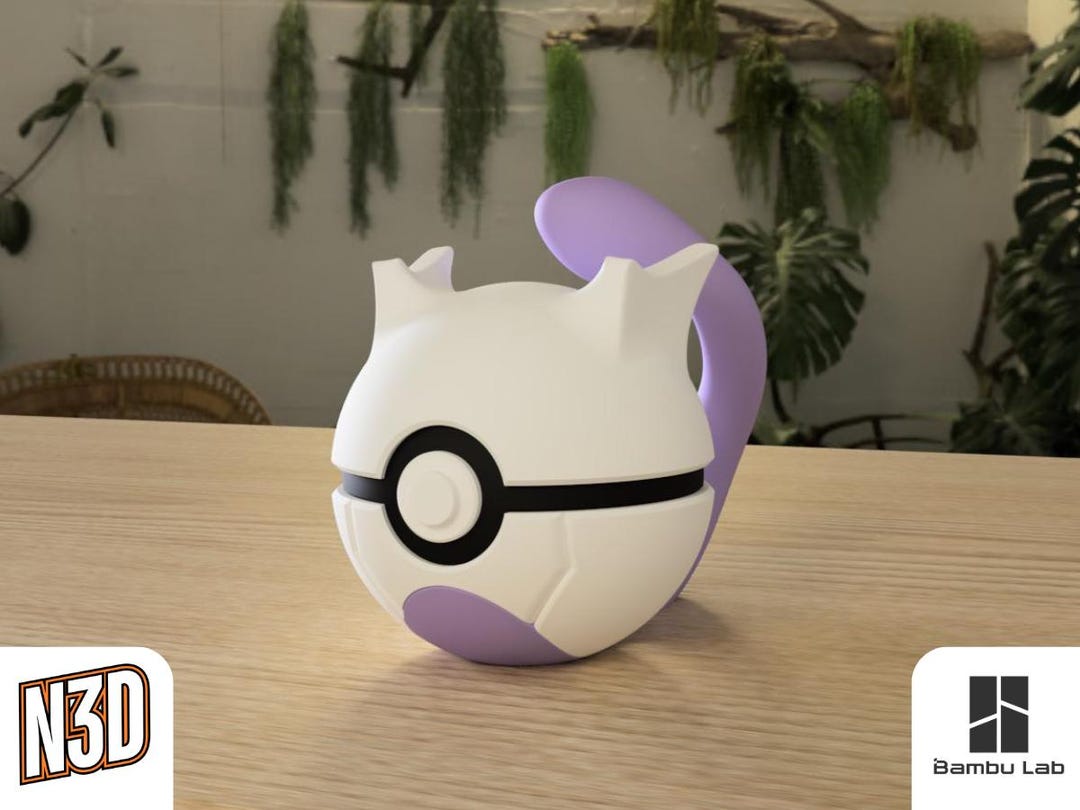 Mewtwo Pokeball Embrace the Power - Etsy