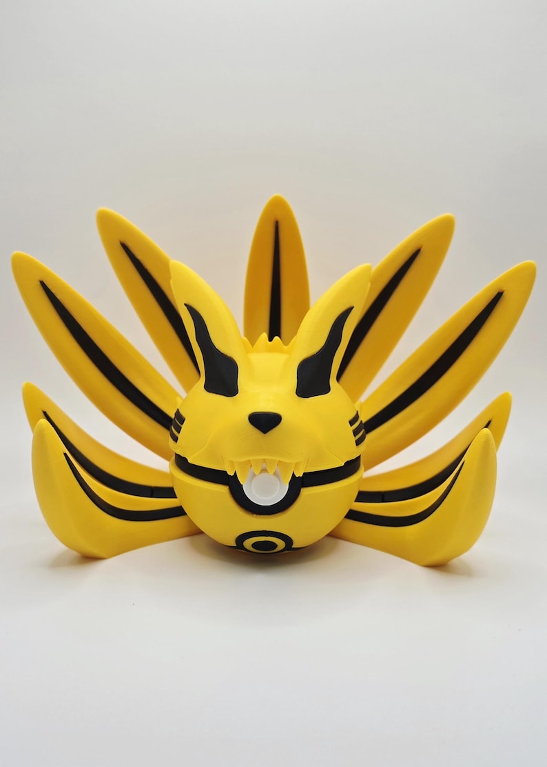 3D Printed Nine-tail Spirit Creature Ball Display – Mythic Fox Guardian ...