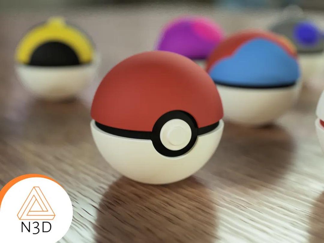 Custom Pokeball: 3D Printed Pokemon Collectible - Etsy