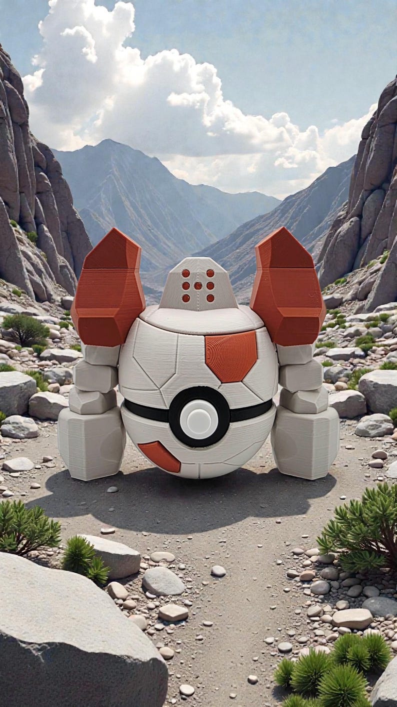 3D Printed Stone Colossus Creature Ball Display – Ancient Guardian ...