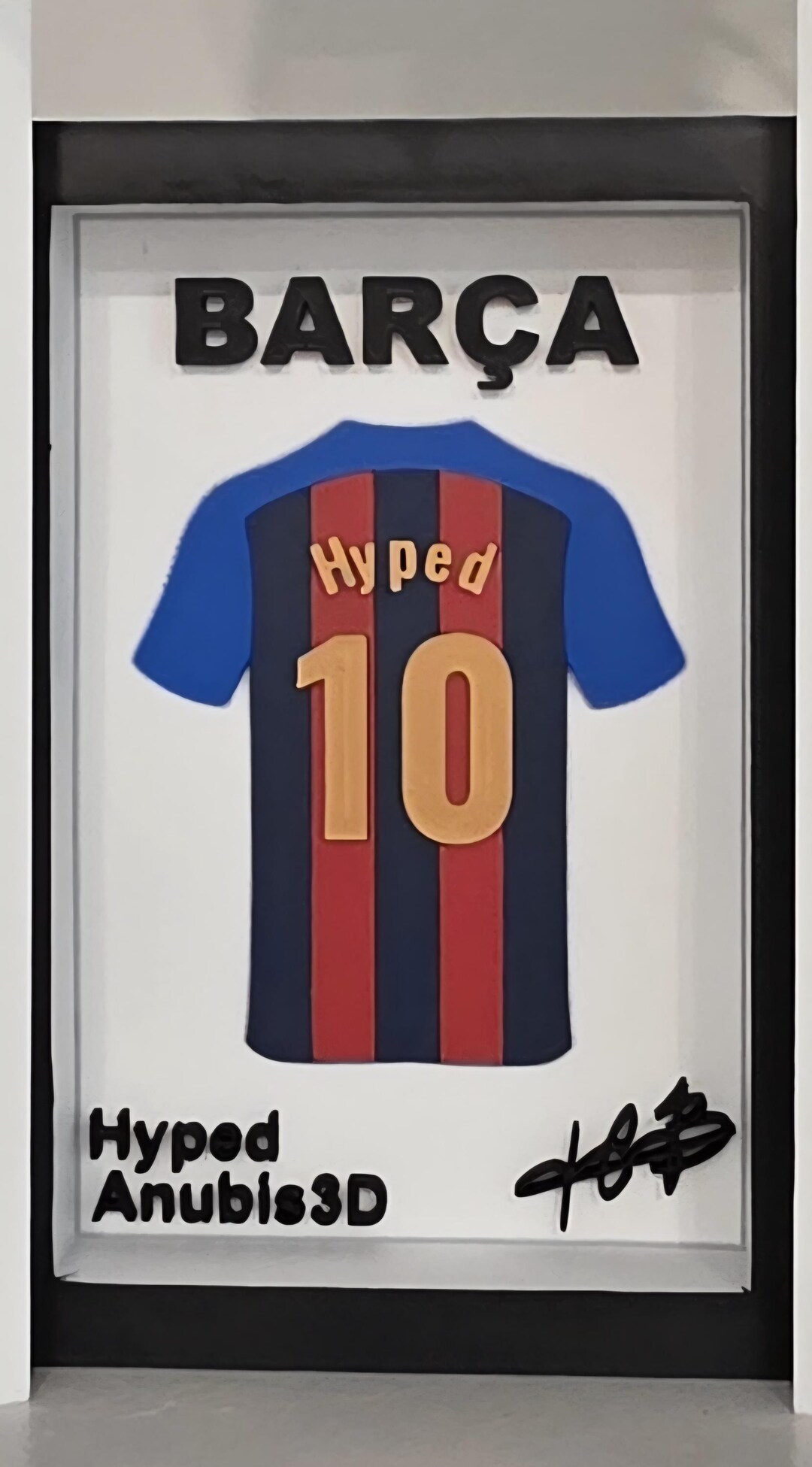 3D Printed Custom Soccer Jersey Frame Display – Personalized Sports ...
