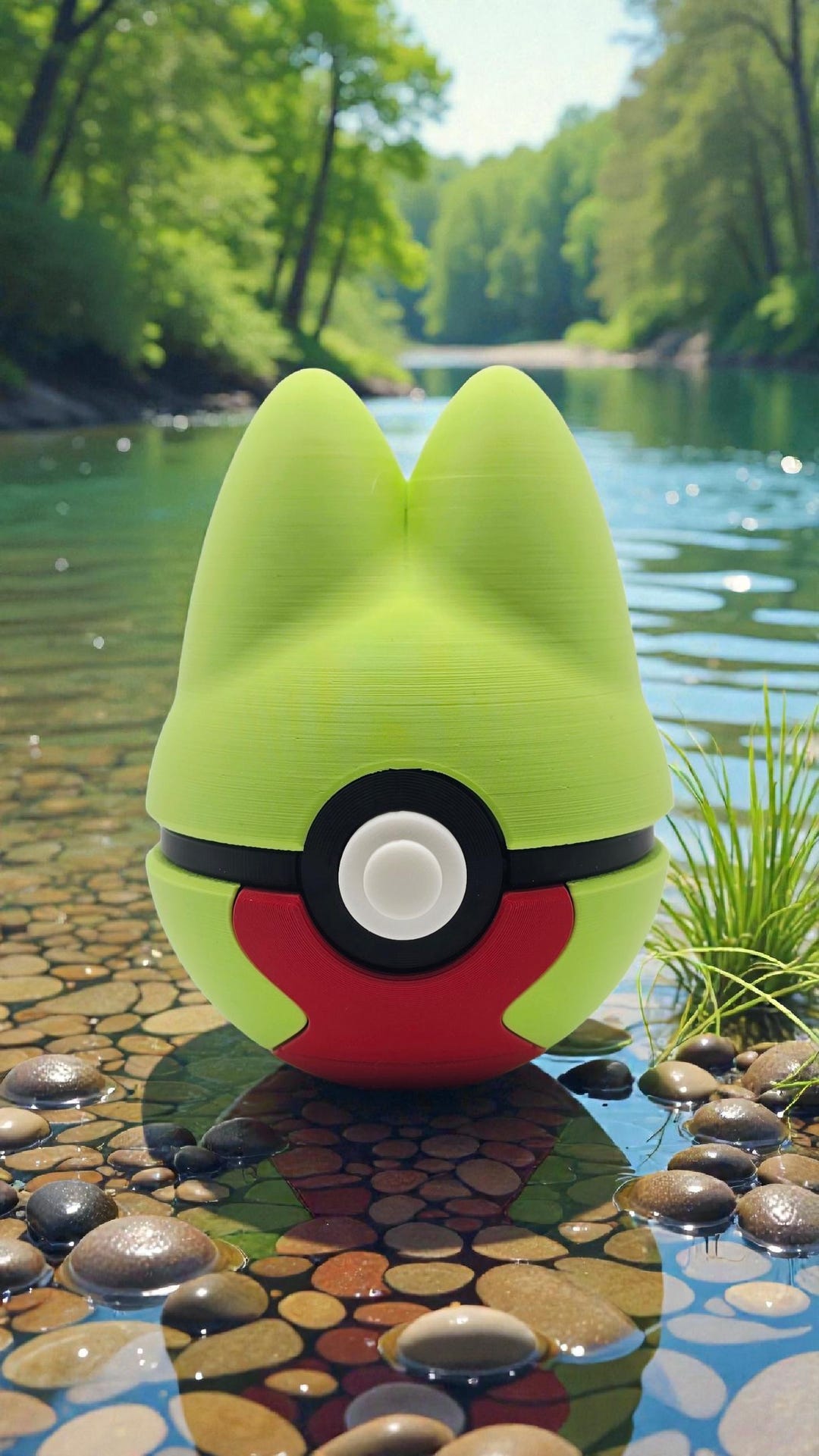 3D Printed Forest Gecko Creature Ball Display – Agile Nature-inspired ...