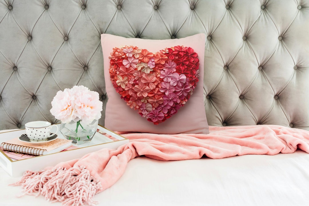 Instant Download Romantic Ribbon Heart Clipart Coquette Pink and Red ...