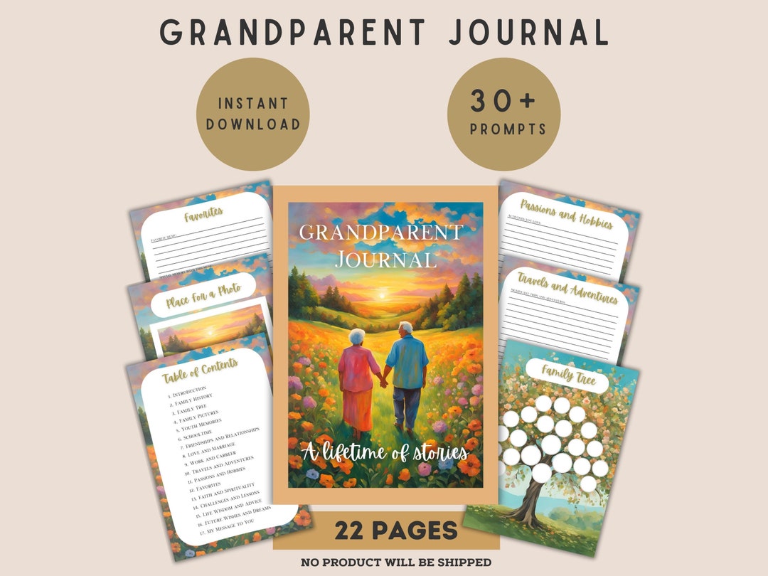 Grandparent Journal Printable Legacy Journal Family History Journal ...