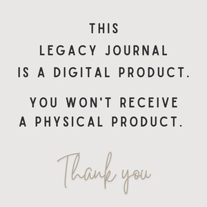 Grandparent Journal Printable Legacy Journal Family History Journal ...