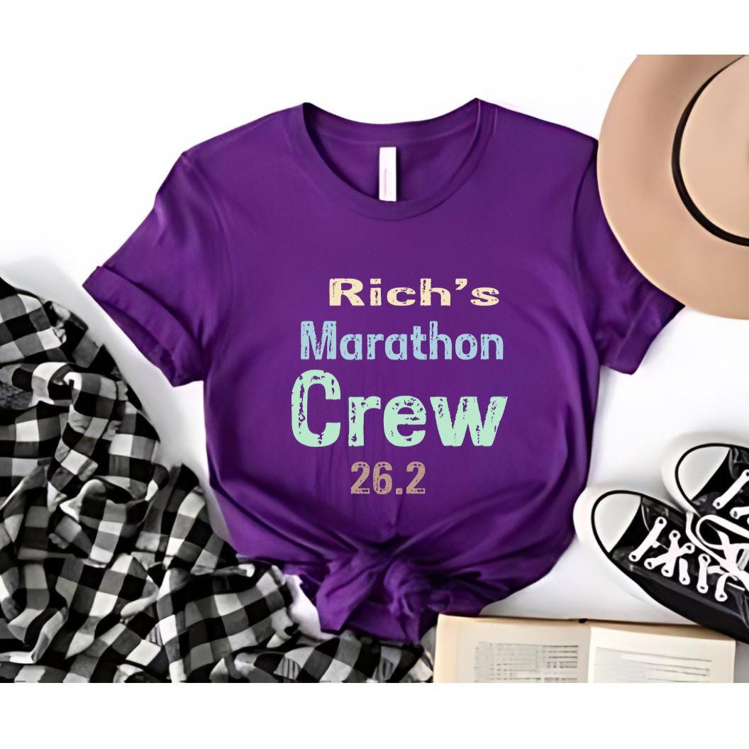 Custom Marathon Crew Shirt, Marathon Squad Matching Tshirt, Marathon ...