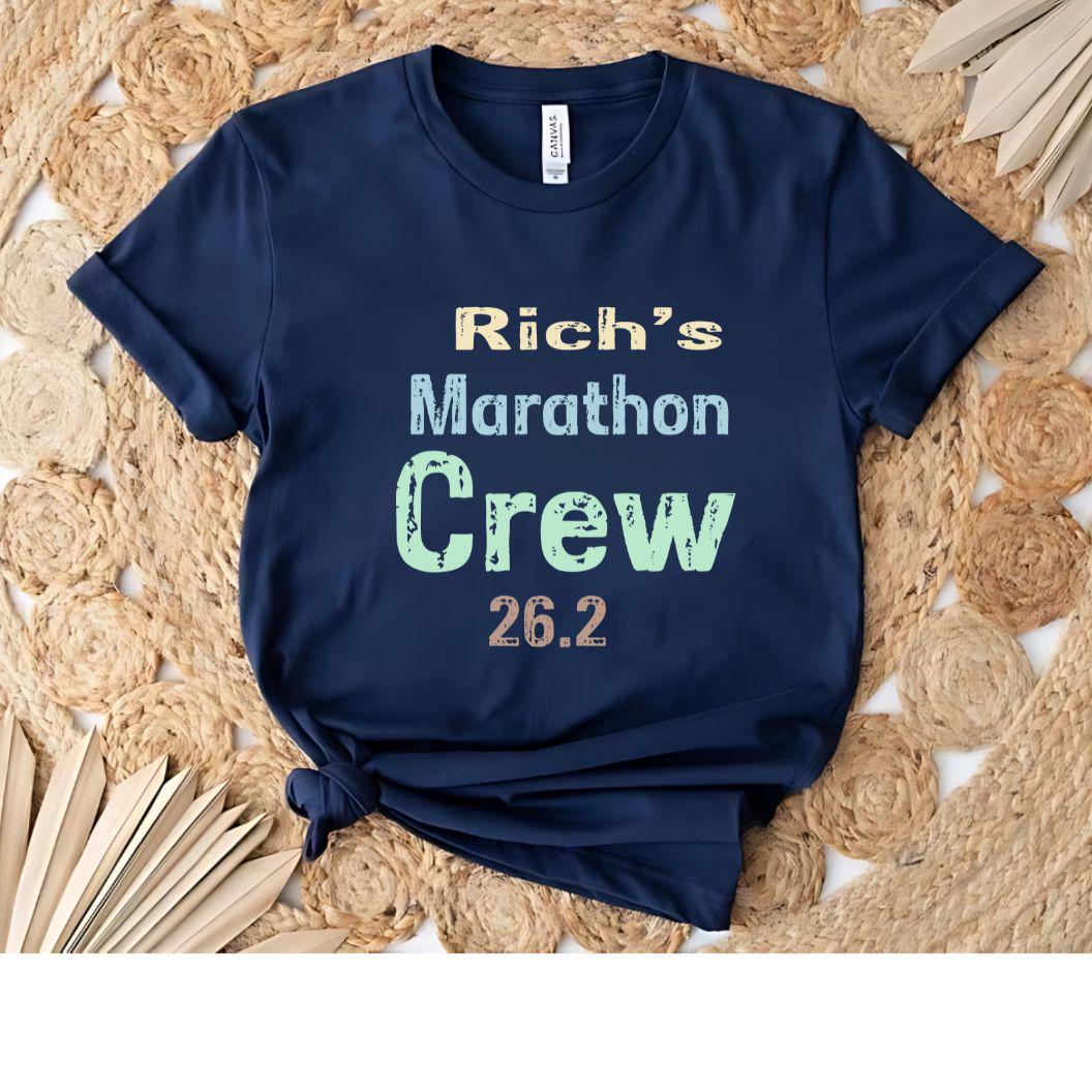 Custom Marathon Crew Shirt, Marathon Squad Matching Tshirt, Marathon ...