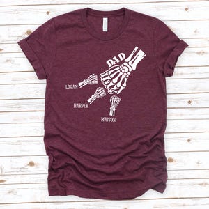Custom Father Skeleton Fist Bump Shirt: Personalized Dad & Kids Tee - Etsy