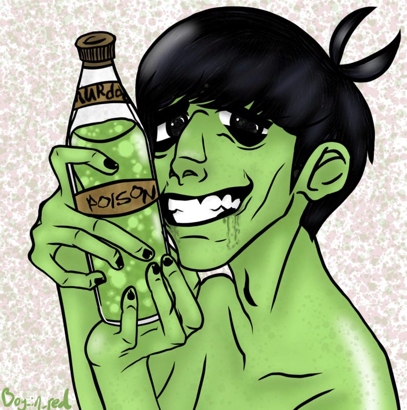 Murdoc Gorillaz Fanart Digital Art - Etsy