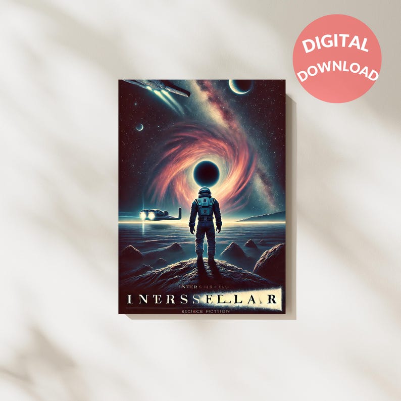 Interstellar Movie Poster, Digital Art, Digital Poster, Original Desing ...
