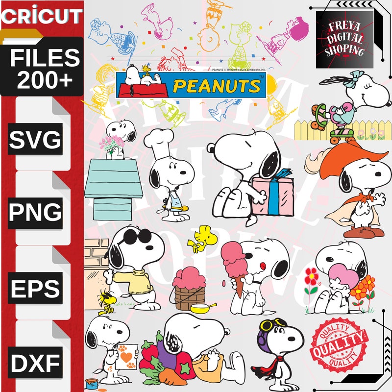 Snoopy Svg - Etsy