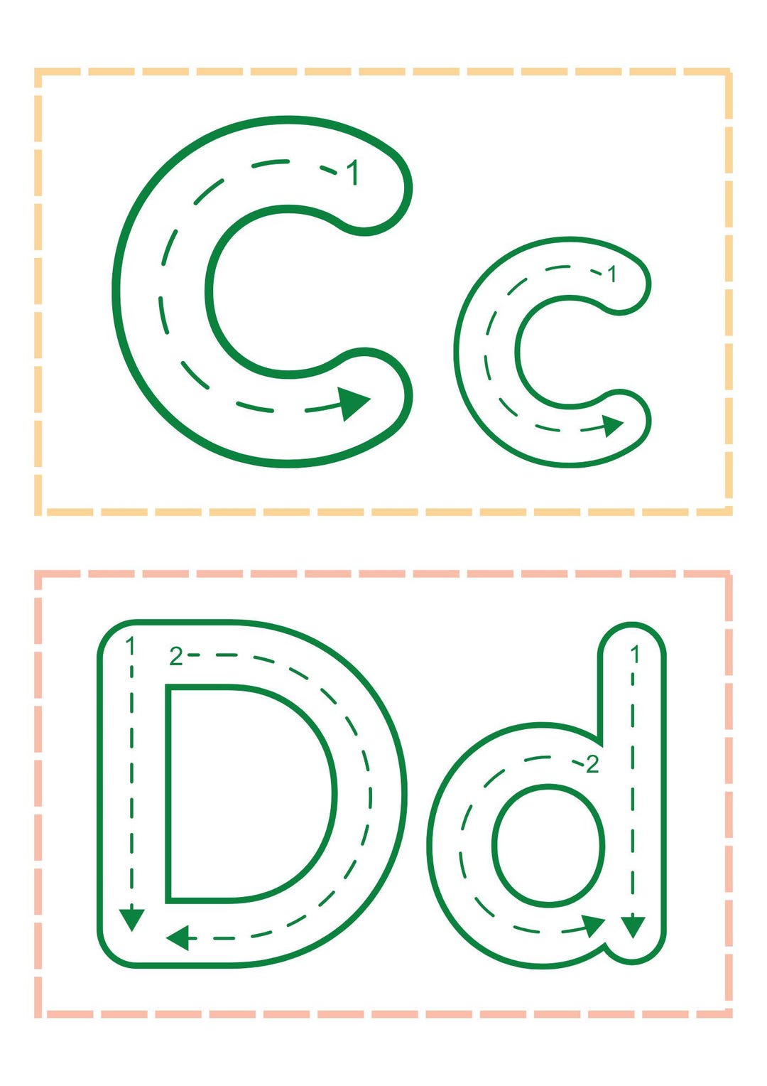 Alphabet A-Z Tracing Cards Preschool Digital and Downloaded Alphabet ...