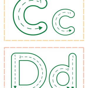 Alphabet A-Z Tracing Cards Preschool Digital and Downloaded Alphabet ...