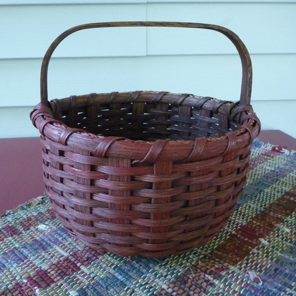 Little Red Round Basket - Etsy