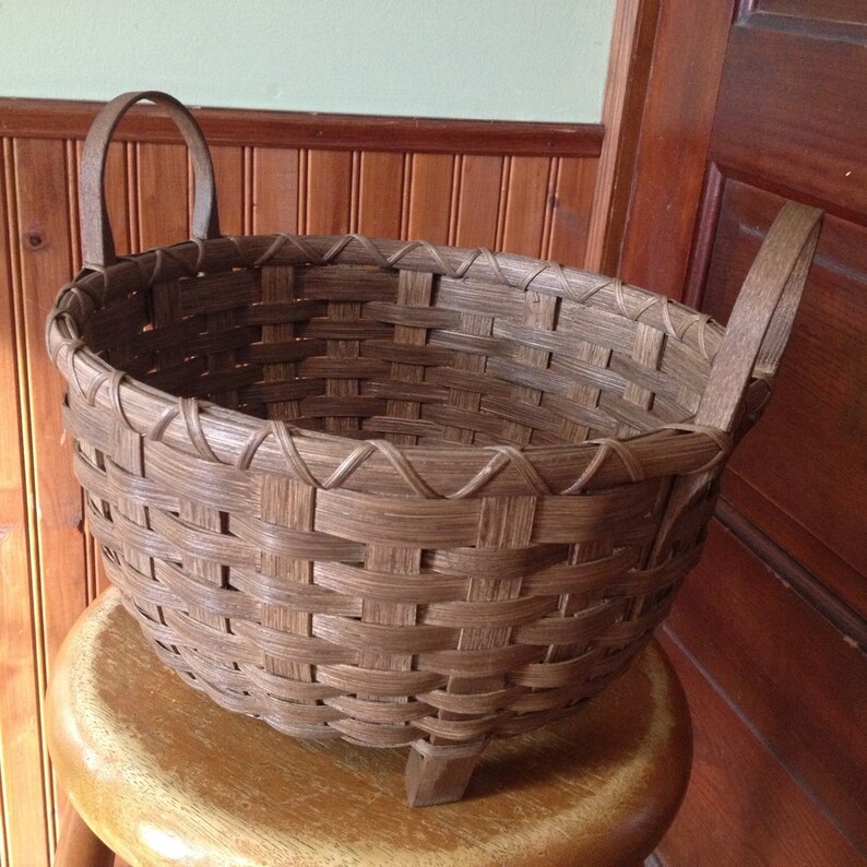 Footed Wool Basket - Etsy