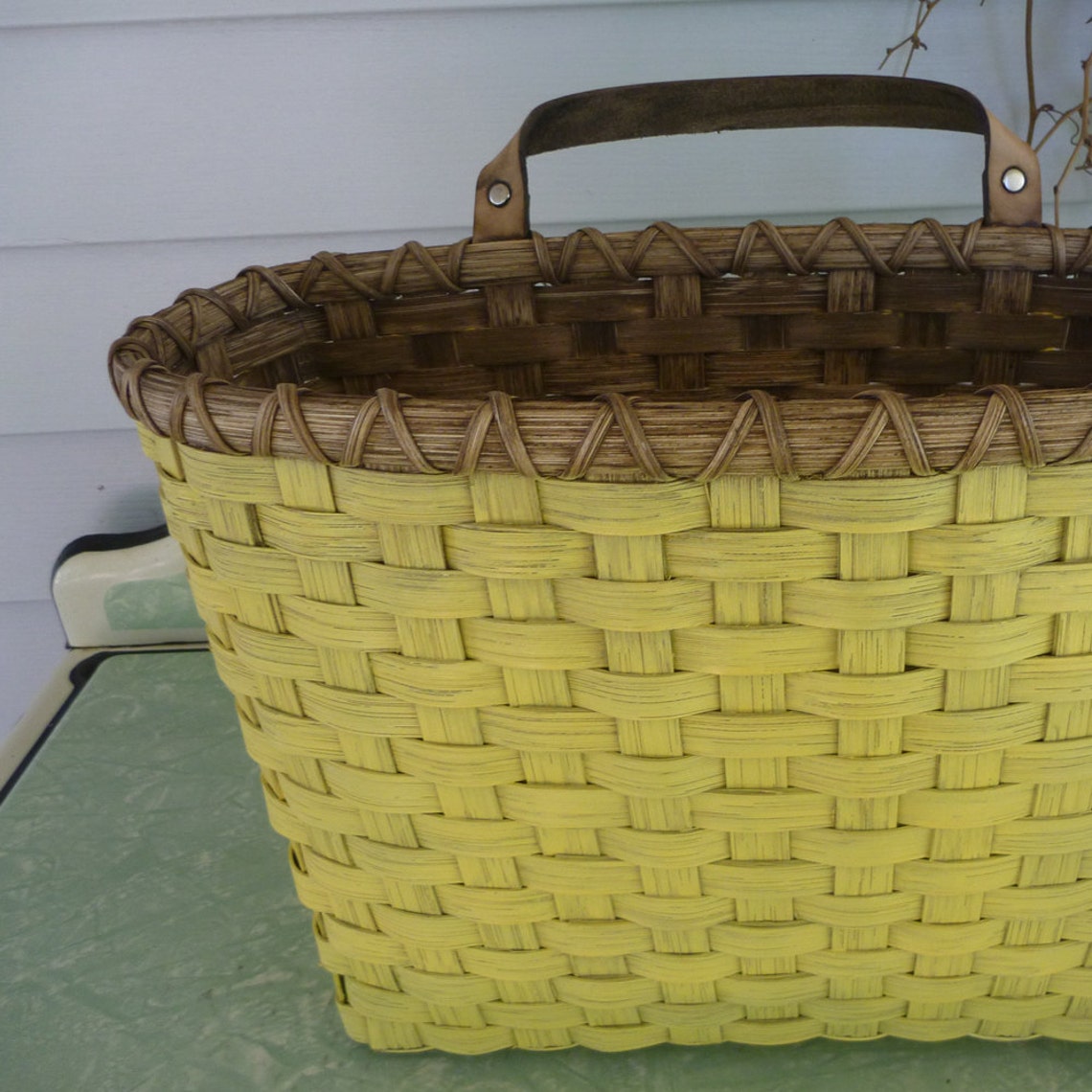 Large Painted Mail Basket - Etsy