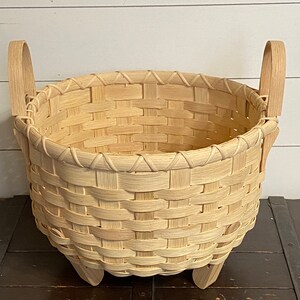 Footed Wool Basket - Etsy