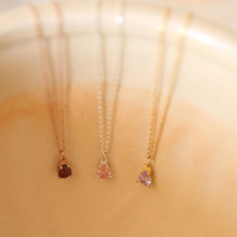 Pink Tourmaline Teardrop Necklace: Sterling Silver Pear Pendant ...