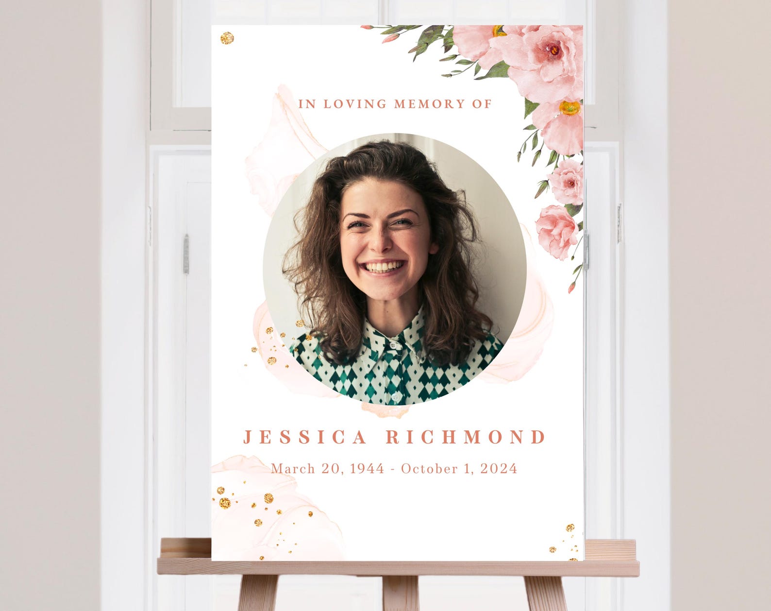 Memorial Poster Template, Funeral Memorial Welcome Sign, Celebration of ...