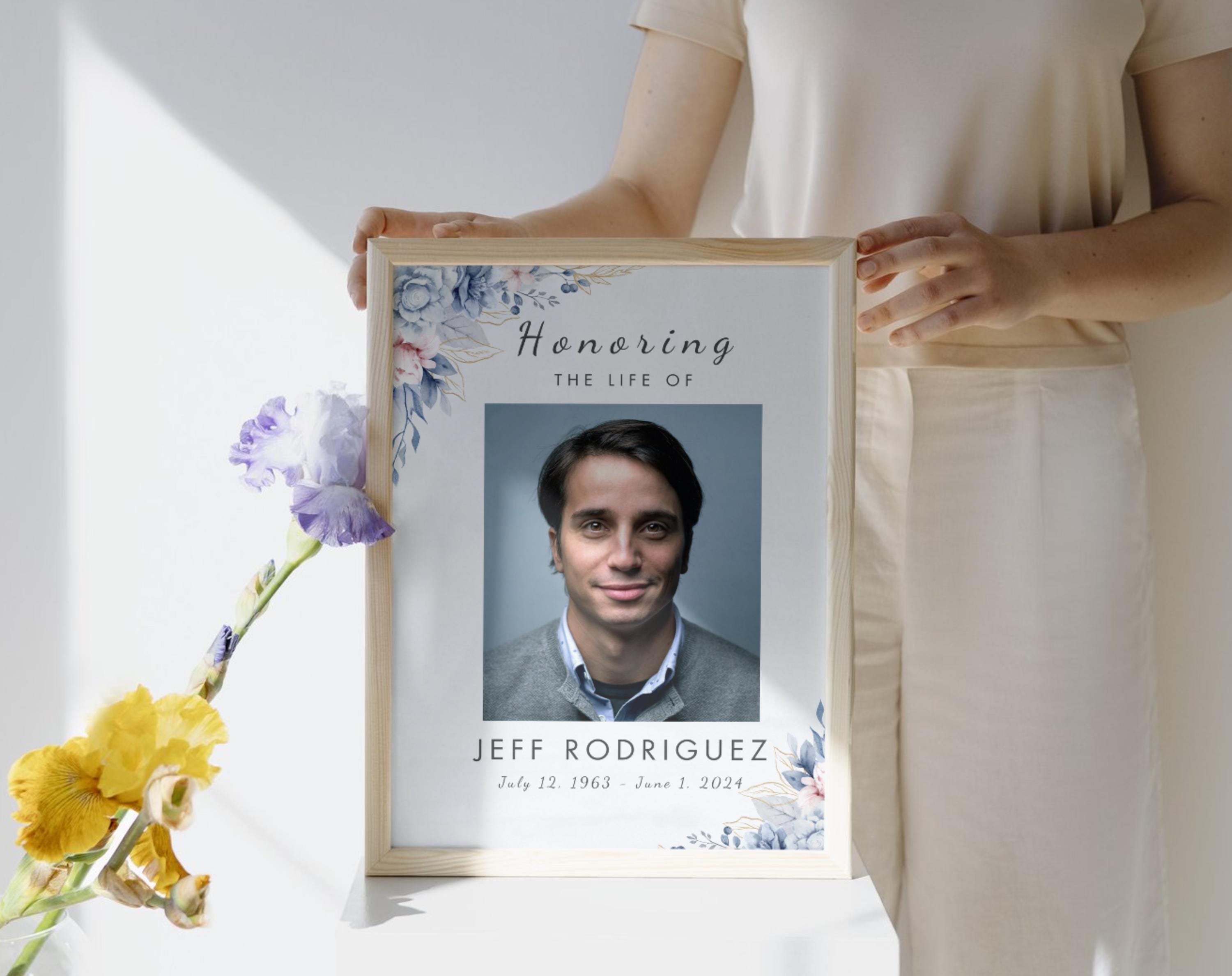 Funeral Poster, Funeral Sign, Funeral Welcome Sign, Personalized ...