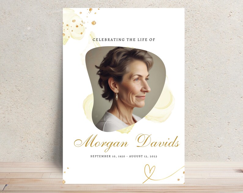 Celebration of Life Poster, Funeral Sign, Funeral Poster, in Loving ...