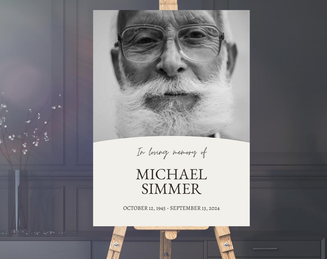 In Loving Memory Poster, Funeral Welcome Sign Template, Funeral Poster ...