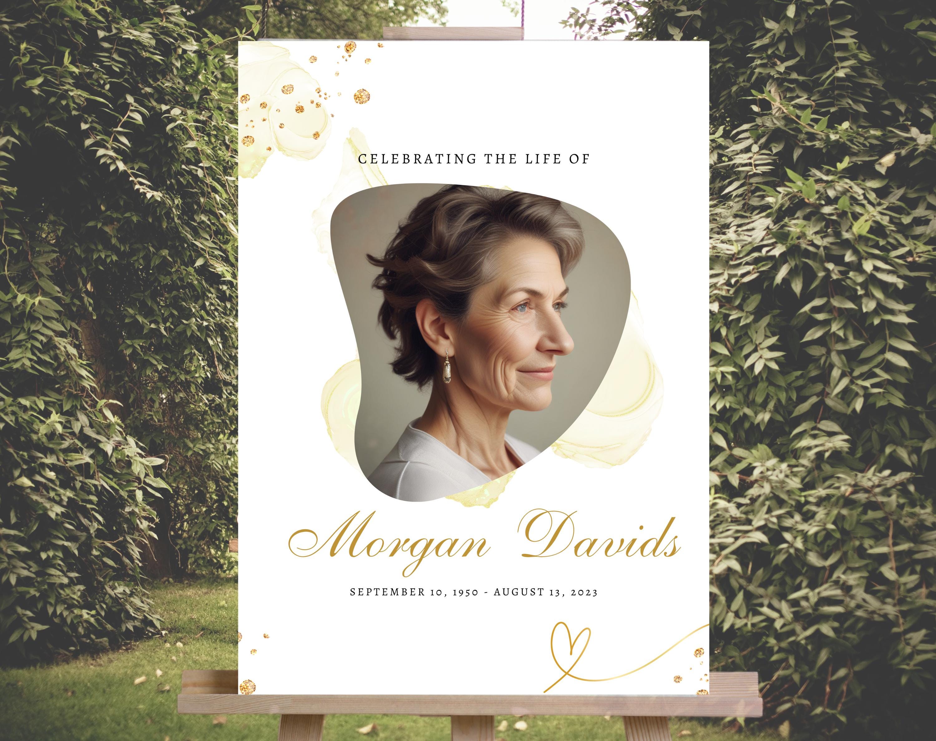 Celebration of Life Poster, Funeral Sign, Funeral Poster, in Loving ...