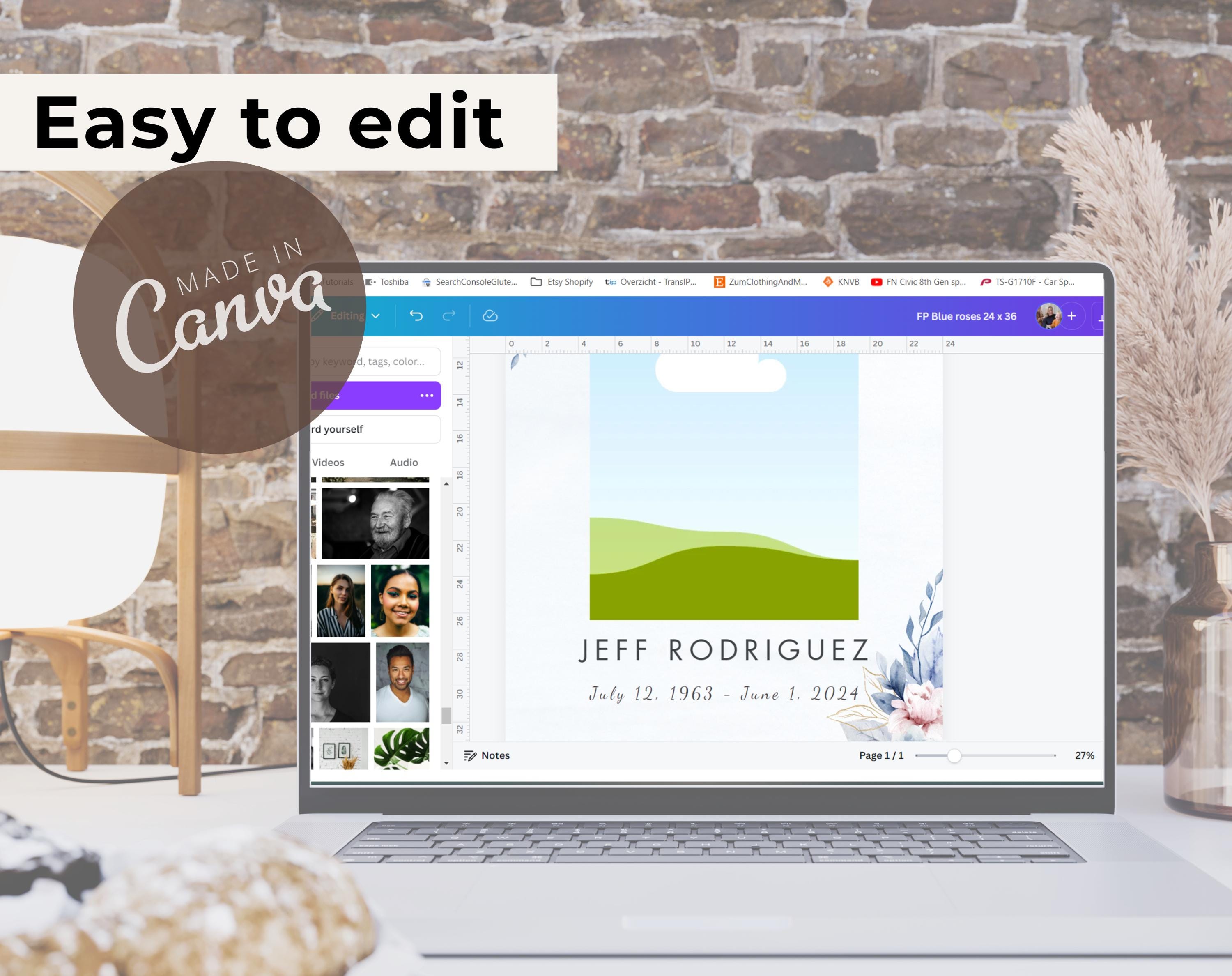 Funeral Poster, Funeral Sign, Funeral Welcome Sign, Personalized ...